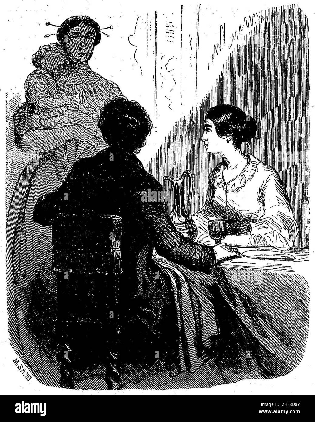 Sand - Œuvres illustrées de George Sand, 1853 (page 21 crop Stock Photo ...