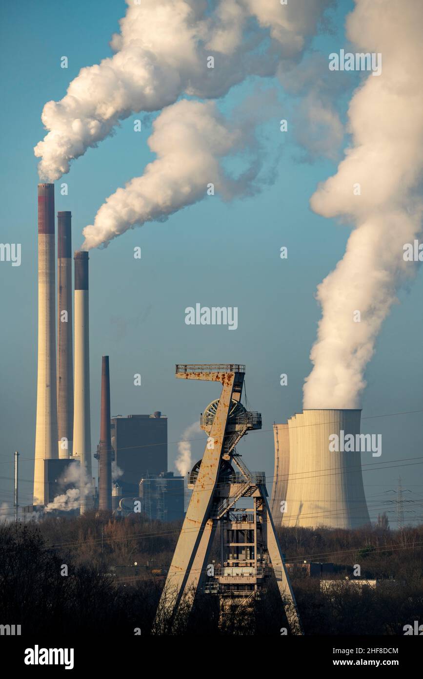 UNIPER coal-fired power plant Gelsenkirchen-Scholven, power plant units ...