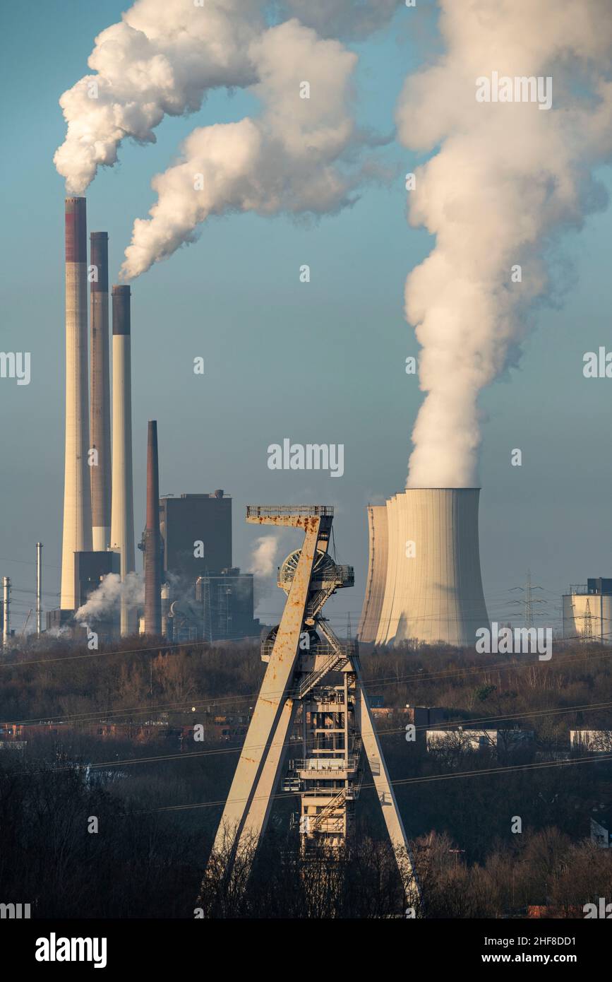 UNIPER coal-fired power plant Gelsenkirchen-Scholven, power plant units ...