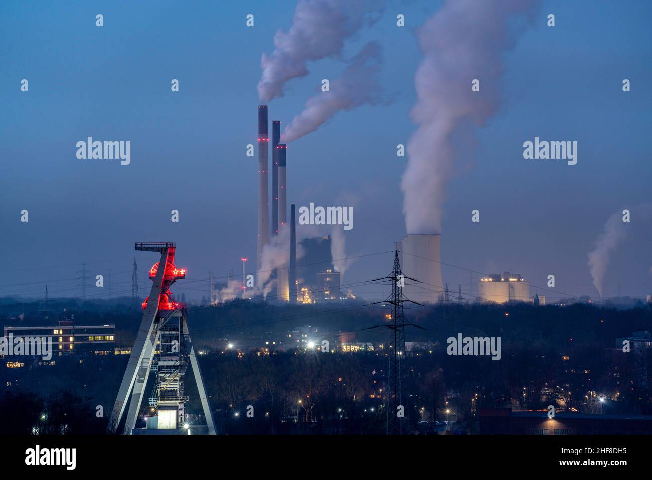 UNIPER coal-fired power plant Gelsenkirchen-Scholven, power plant units ...