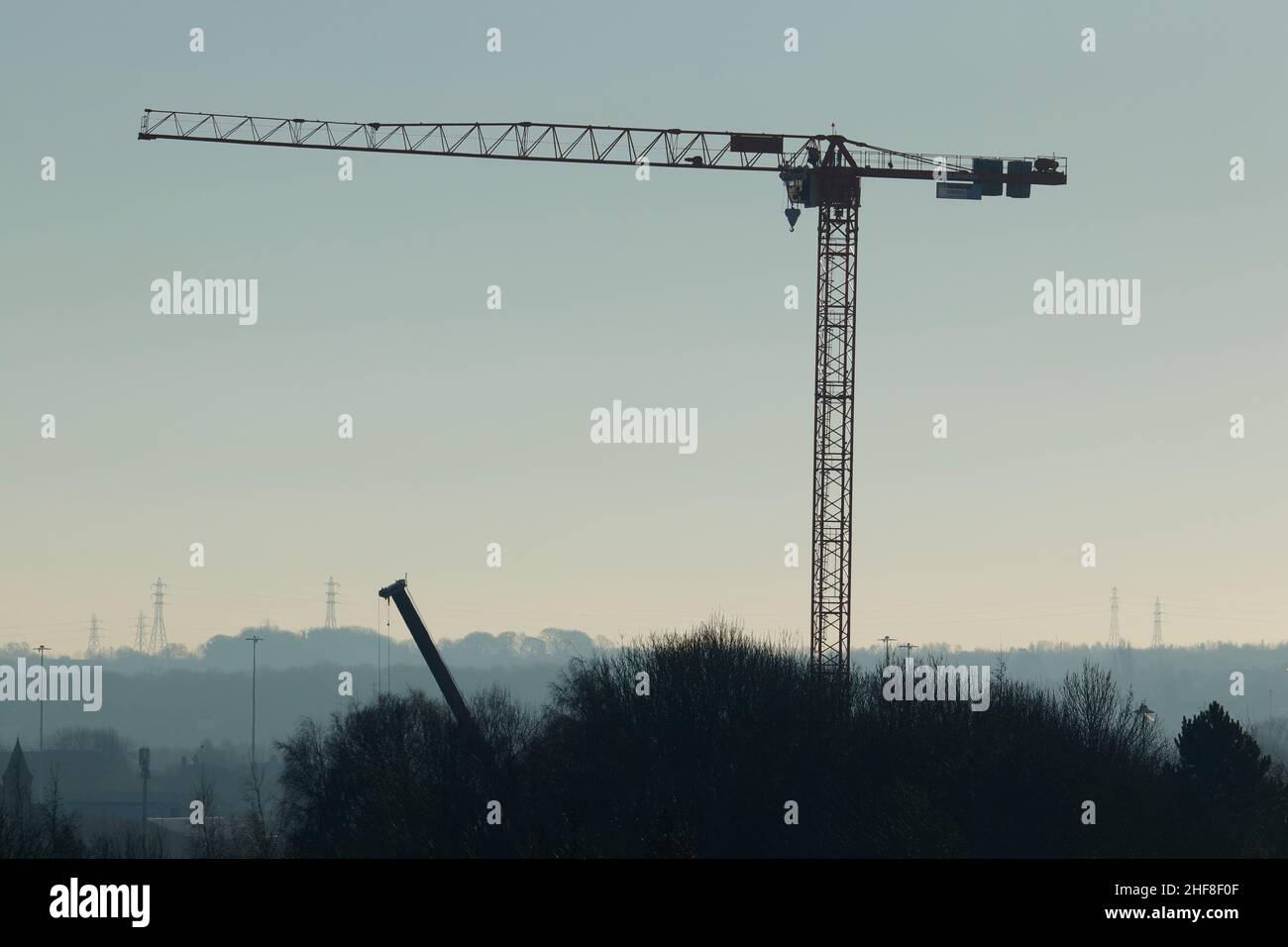 Springwell gardens tower crane hi-res stock photography and images - Alamy