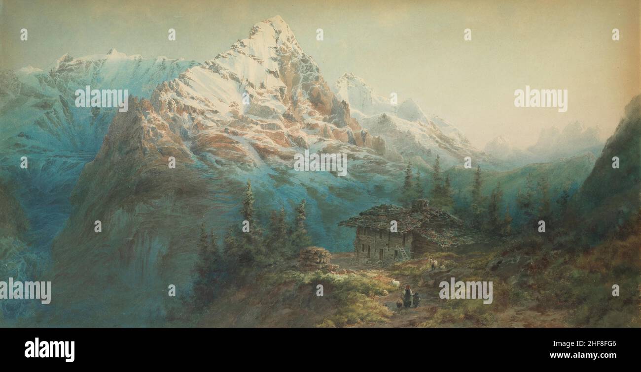 Arthur Croft (British, 1828-died circa 1893) Eiger, Mittellegi ridge ...