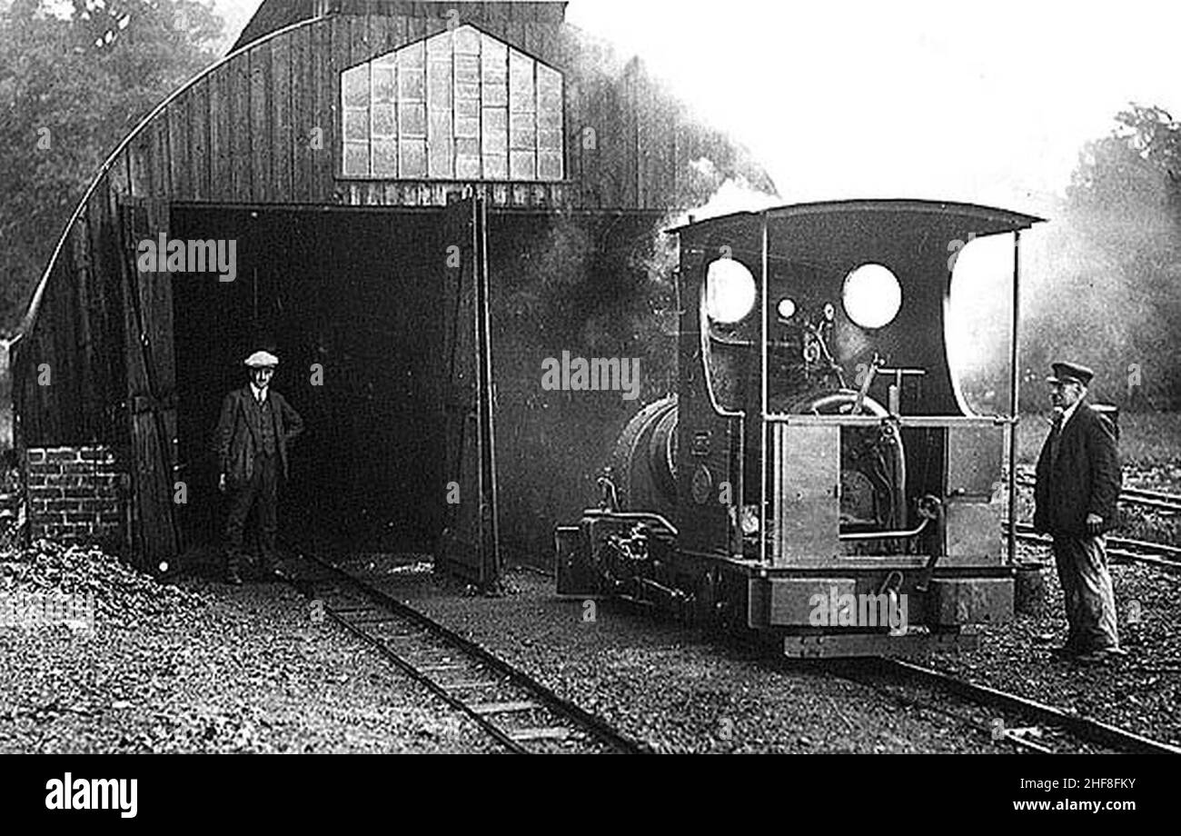 Sand Hutton Light Railway - Engine shed Stock Photo - Alamy