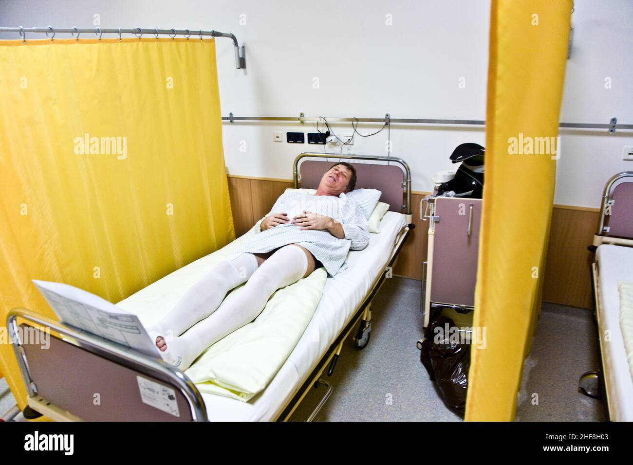 Patient is waiting in the hospital for operation Stock Photo - Alamy