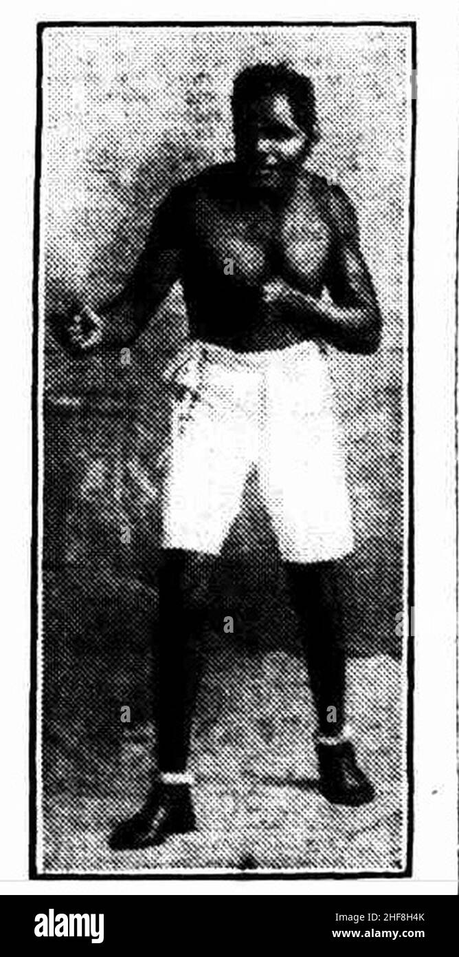 Sandy McVea, Indigenous Boxer, before a bout in 1921 Stock Photo - Alamy
