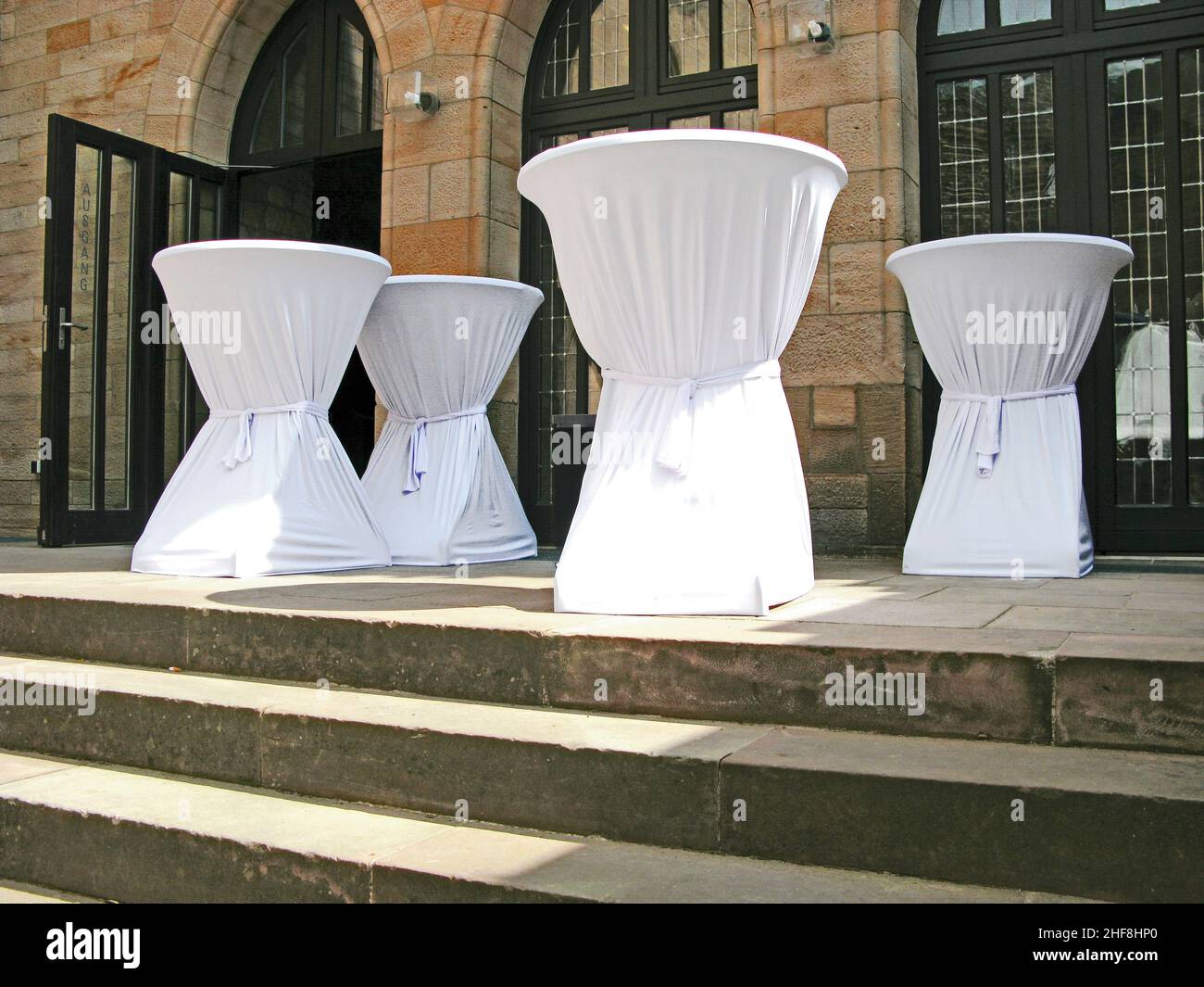 table cover over tables at the castle in dudenhofen Stock Photo - Alamy