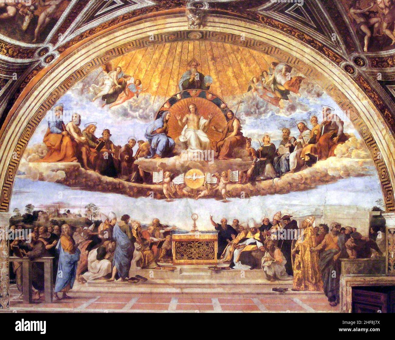 Sanzio, Raffaello - Disputa del Sacramento - 1508-1511 - hi res Stock ...