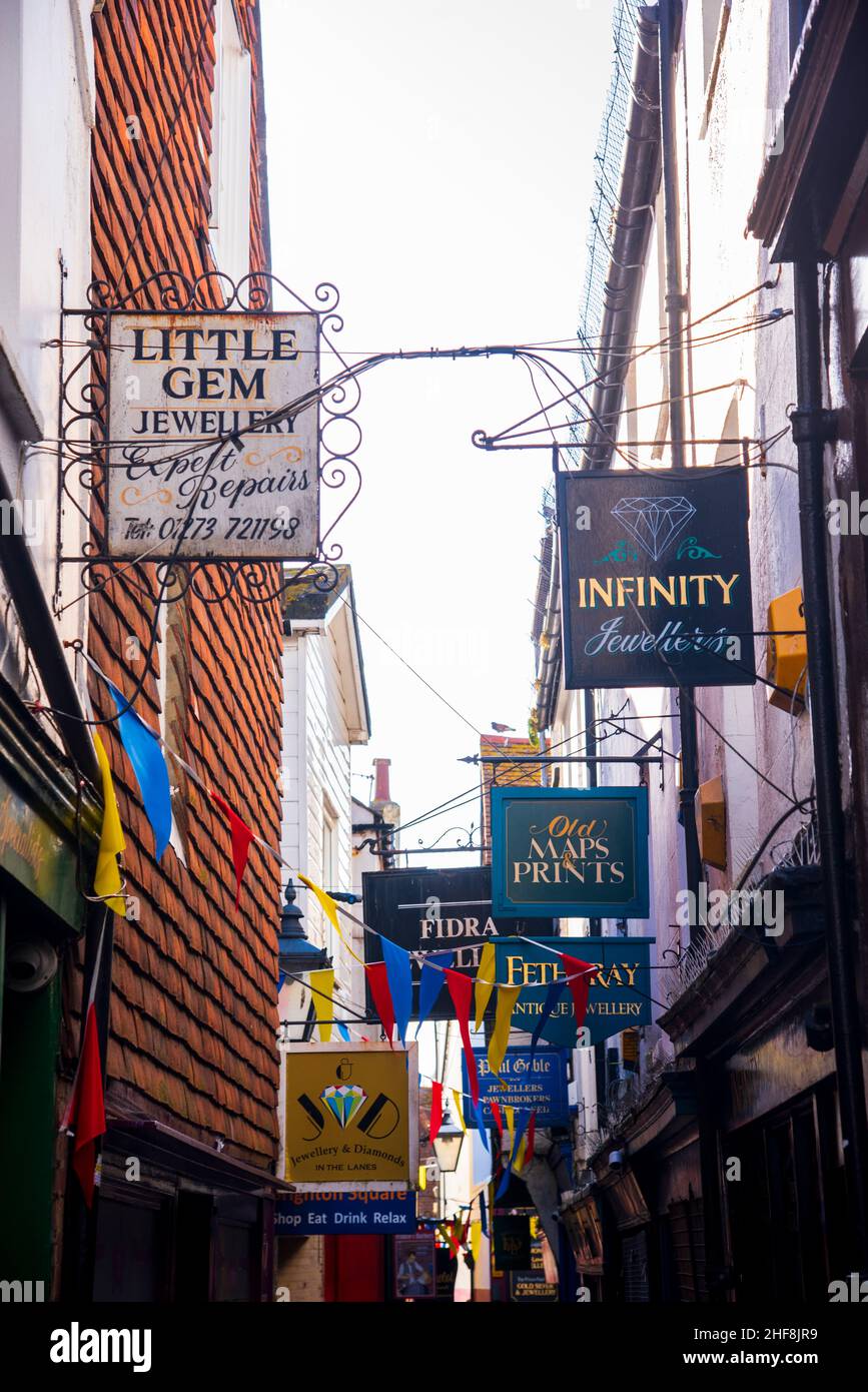 The Lanes in Brighton Stock Photo - Alamy