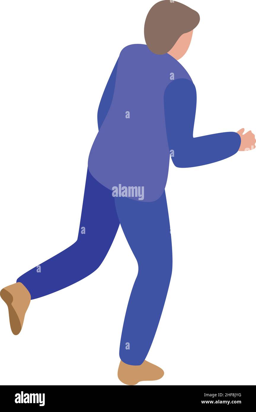 Running manager icon isometric vector. Business people. Person leader ...