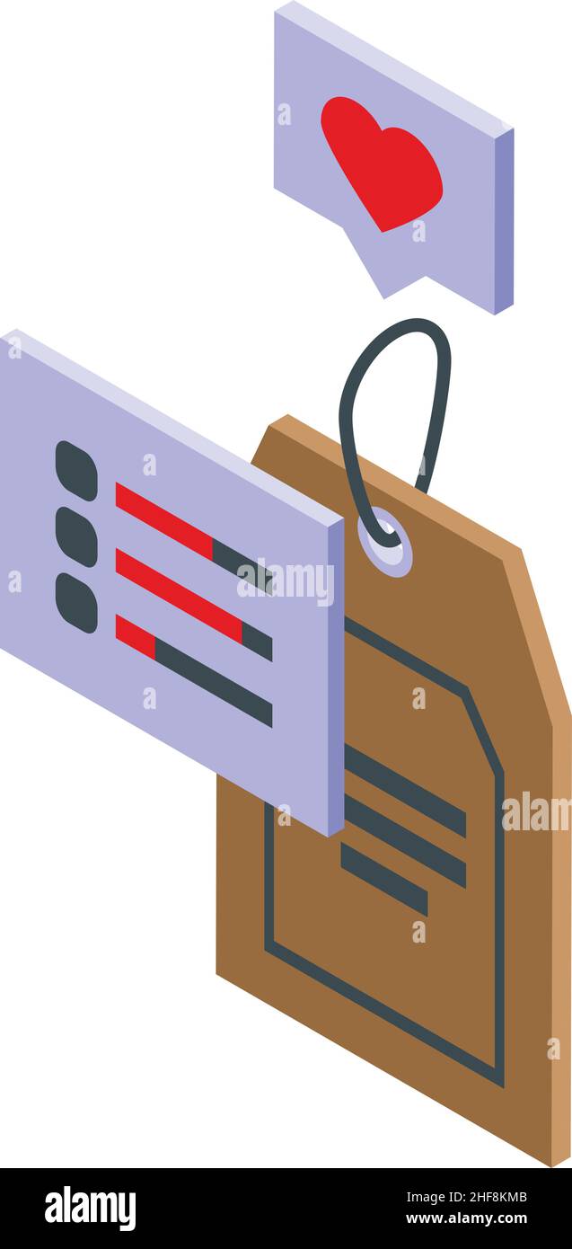 Product control tag icon isometric vector. Rule trade. Company customer ...