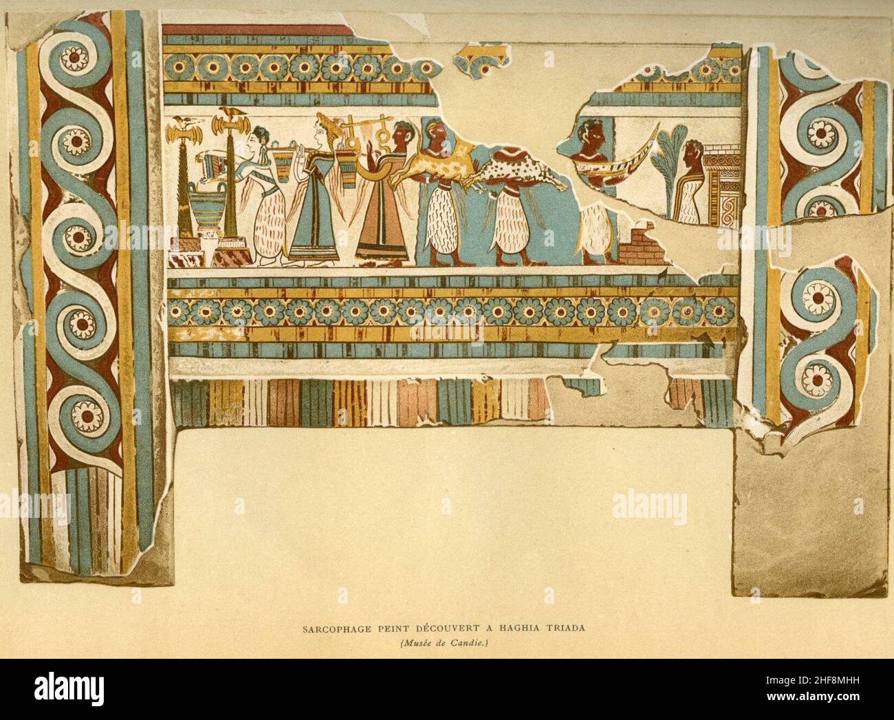 Sarcophage haghia triada gazette beaux arts Stock Photo - Alamy