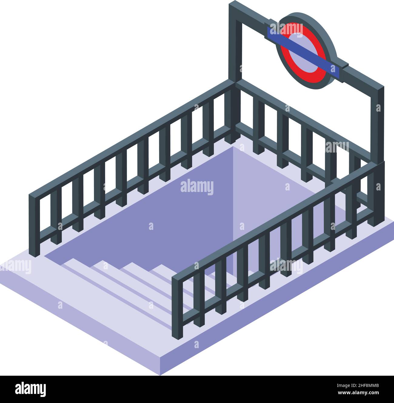 Metro subway stairs icon isometric vector. Card machine. Station ...