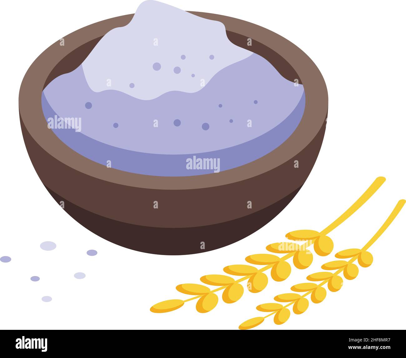 Flour bowl icon isometric vector. Italian pasta. Food cuisine Stock ...