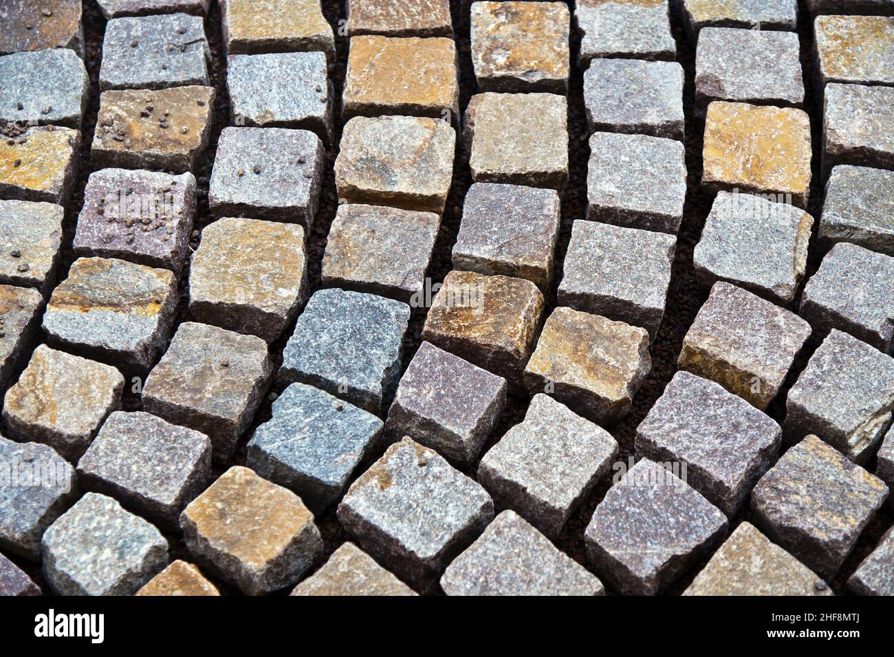 way of cobble stone under construction Stock Photo - Alamy