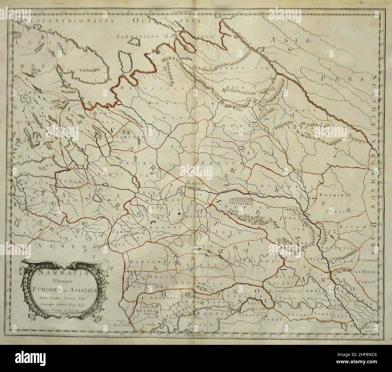 Sarmatia Utraque Europaea et Asiatica Stock Photo - Alamy