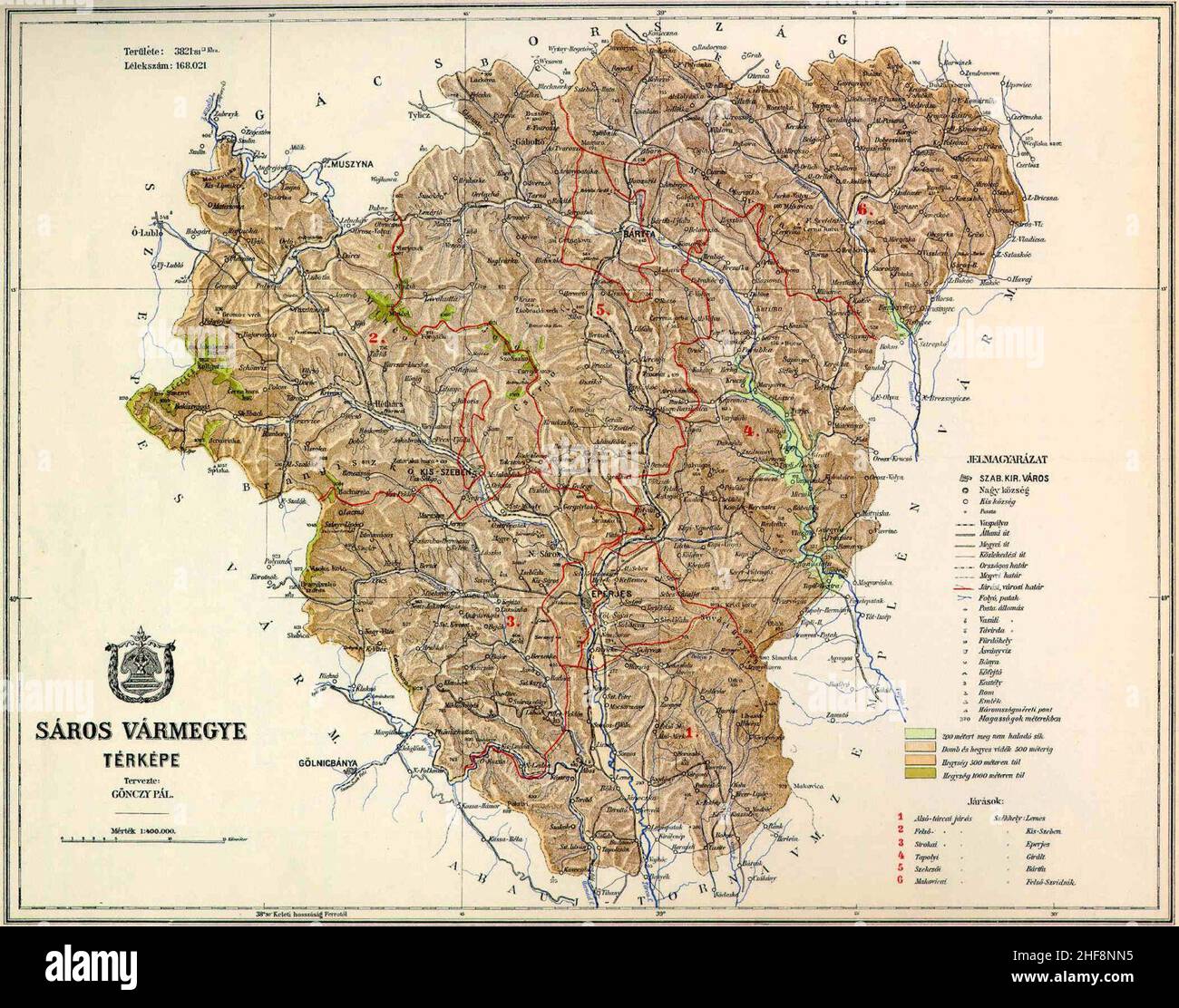 Saros county map Stock Photo - Alamy