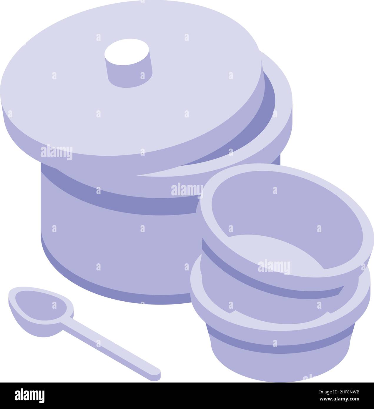 Expedition dish icon isometric vector. Food steel. Kitchen pot Stock ...