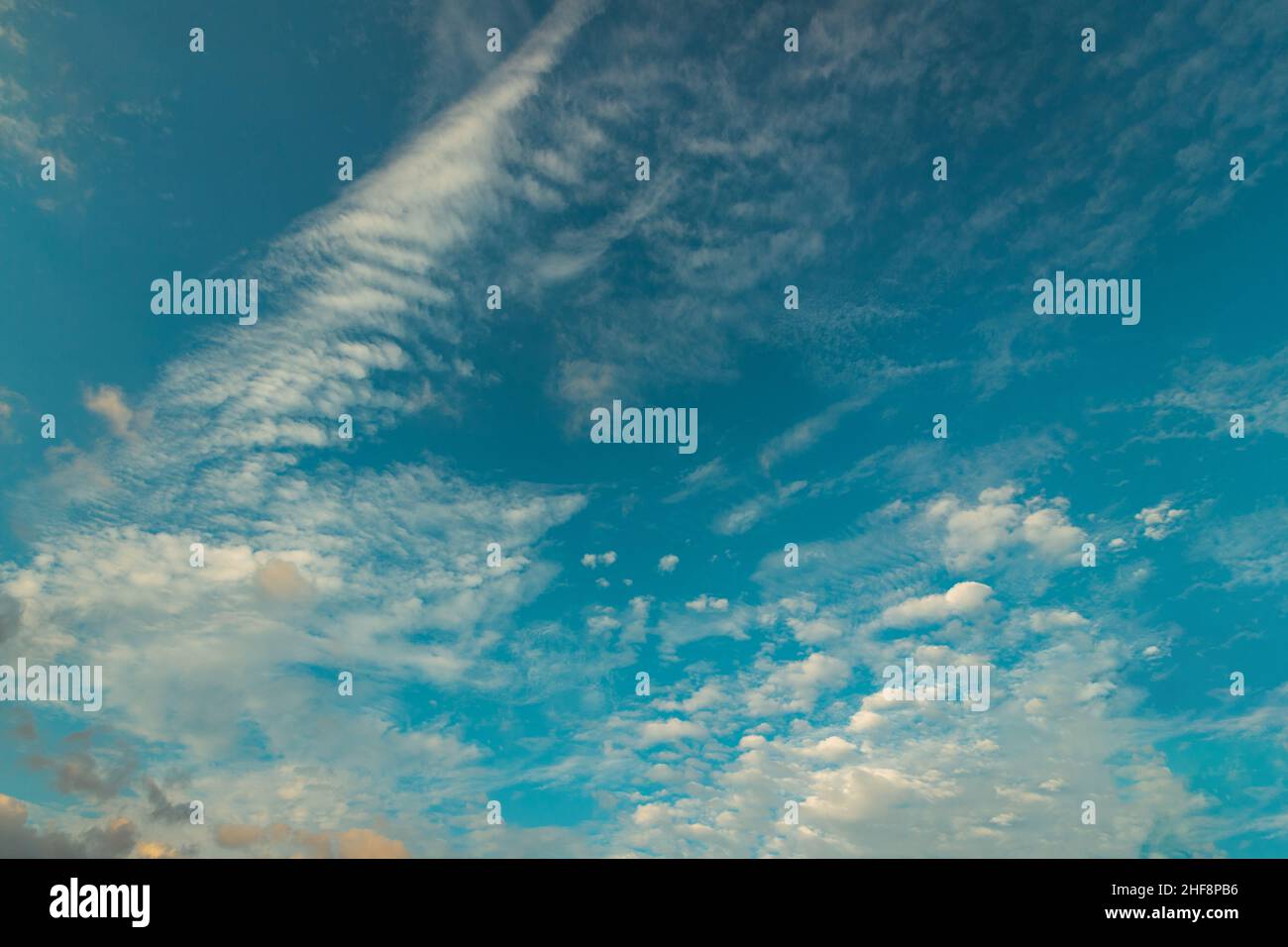 Cinematic cloud Sky. Natural sky beautiful and cinematic sunset texture ...