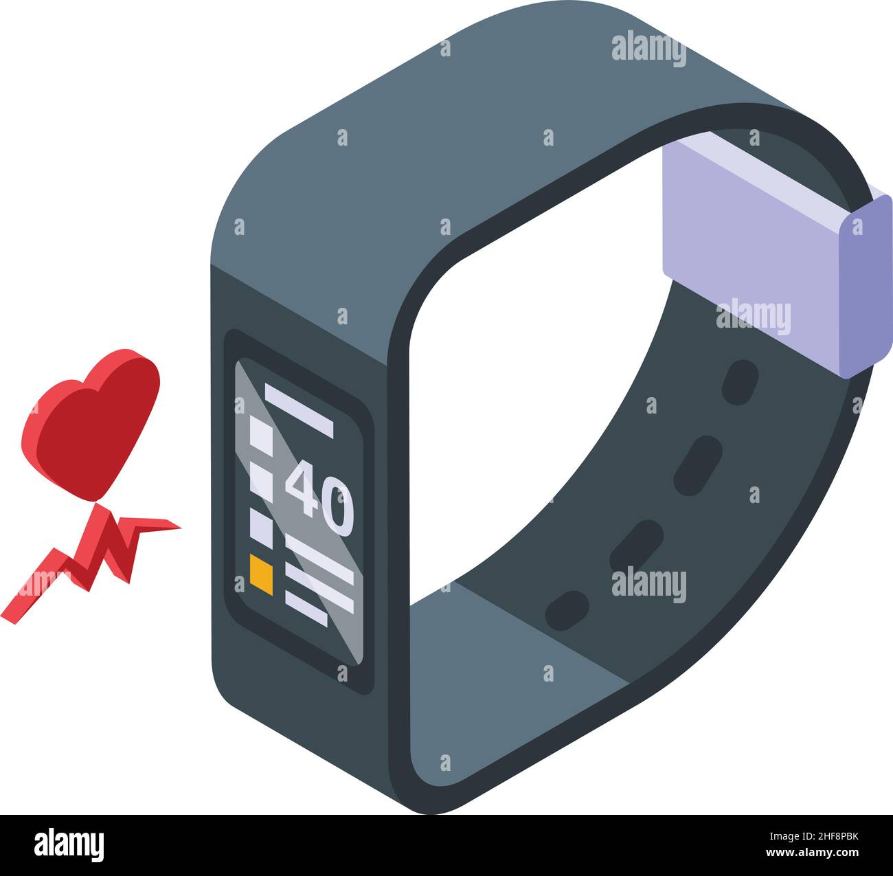 Heart rate smartwatch icon isometric vector. Exercise health. App ...