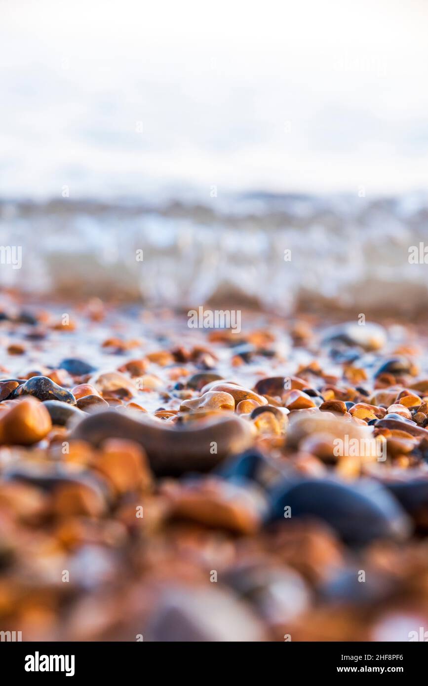 Brighton's Famous Pebble Beach Stock Photo - Alamy