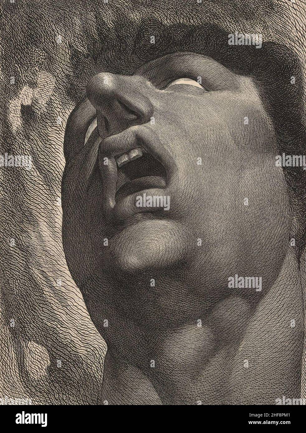 Satan Engraving by William Blake after a drawing by Henry Fuseli Stock ...