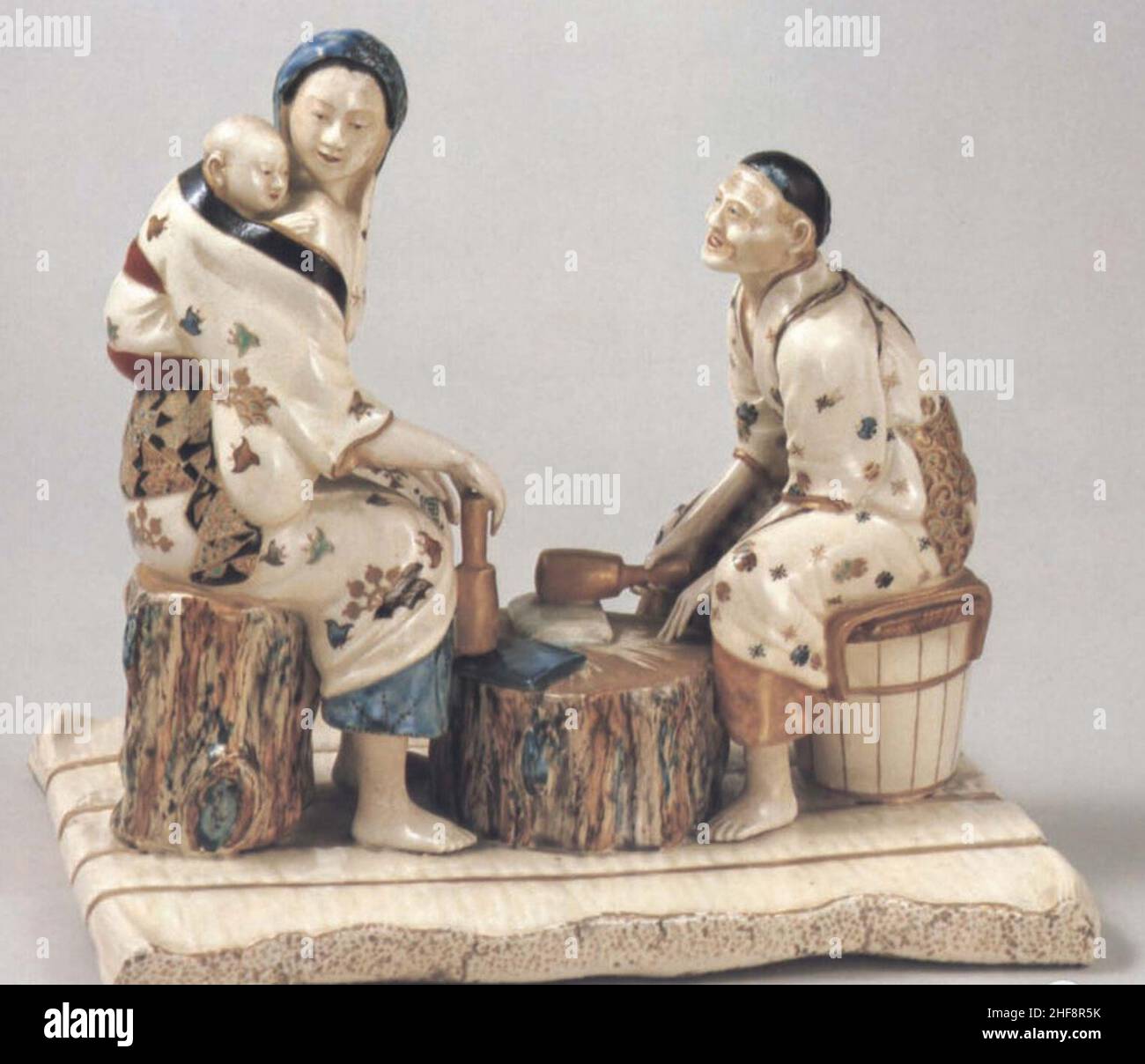 Satsuma ware 19th century Family Stock Photo - Alamy