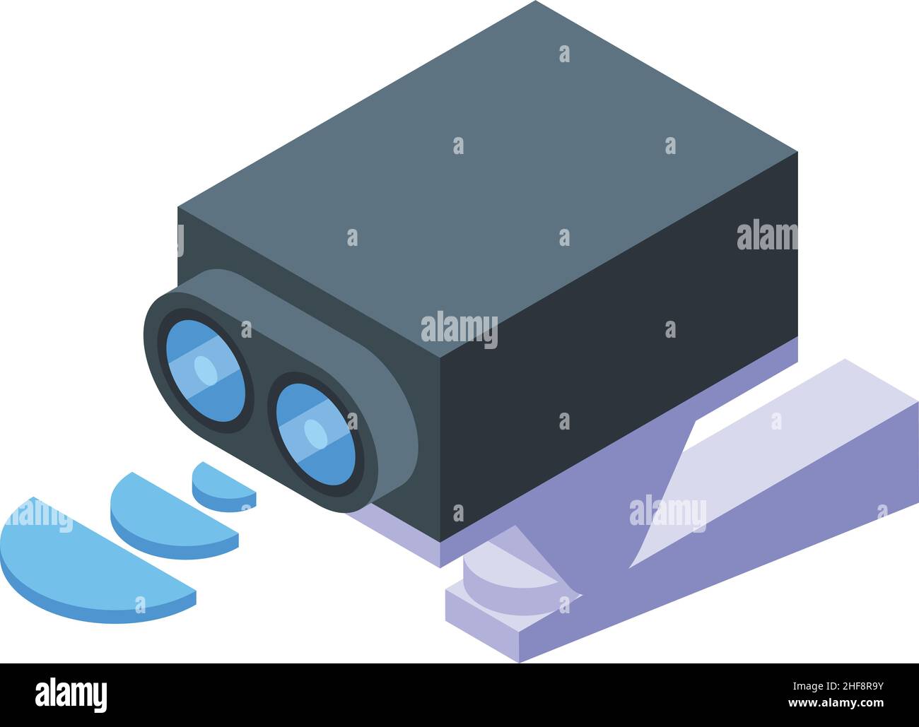 Road sensor icon isometric vector. Car traffic. Drive smart Stock ...