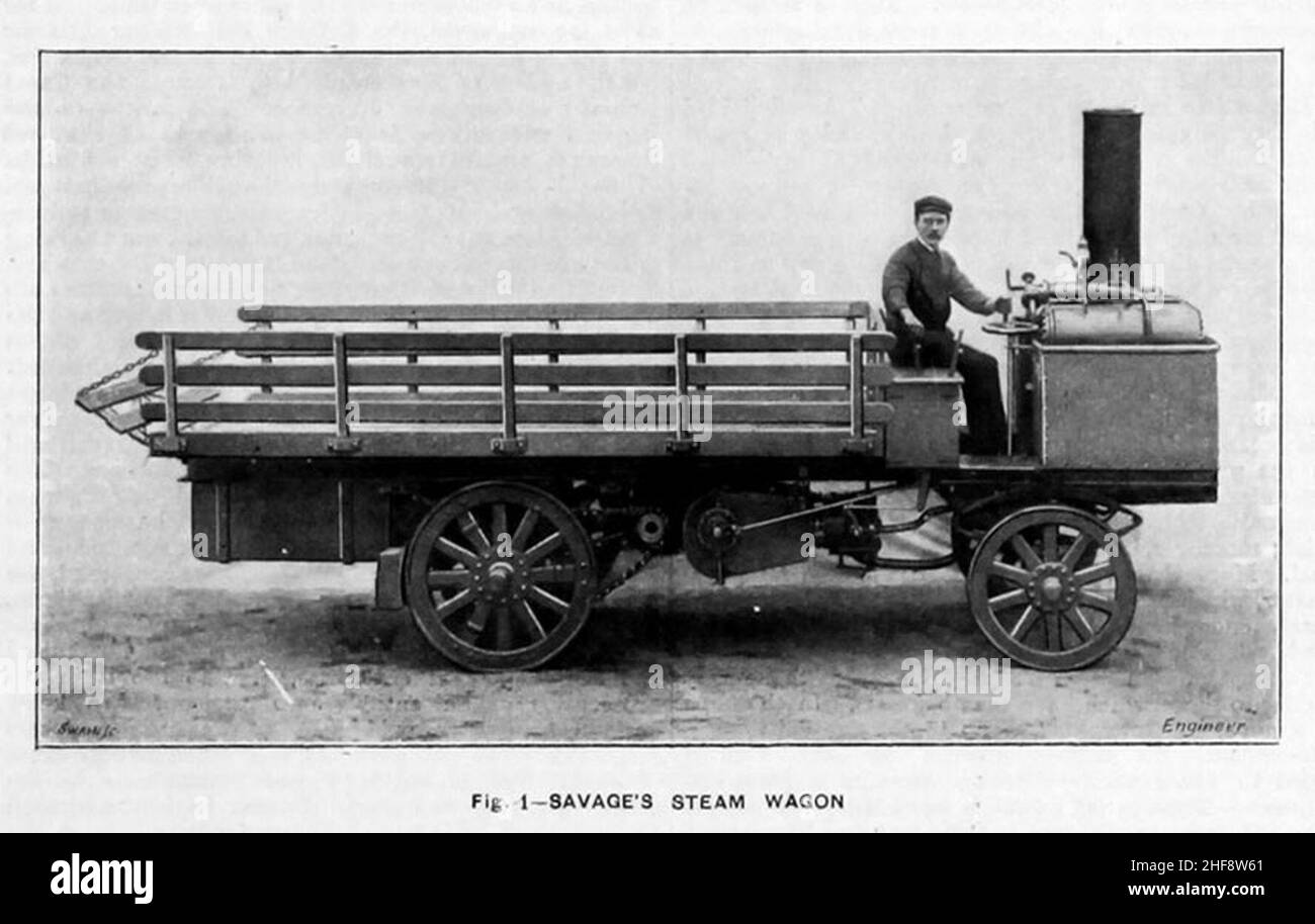 Savage steam wagon (1903 Stock Photo - Alamy