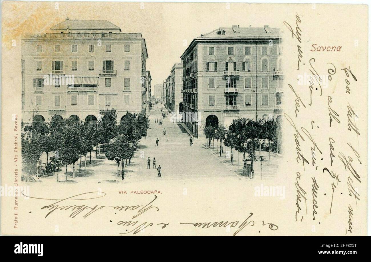 Savona - Via Paleocapa (1899 Stock Photo - Alamy