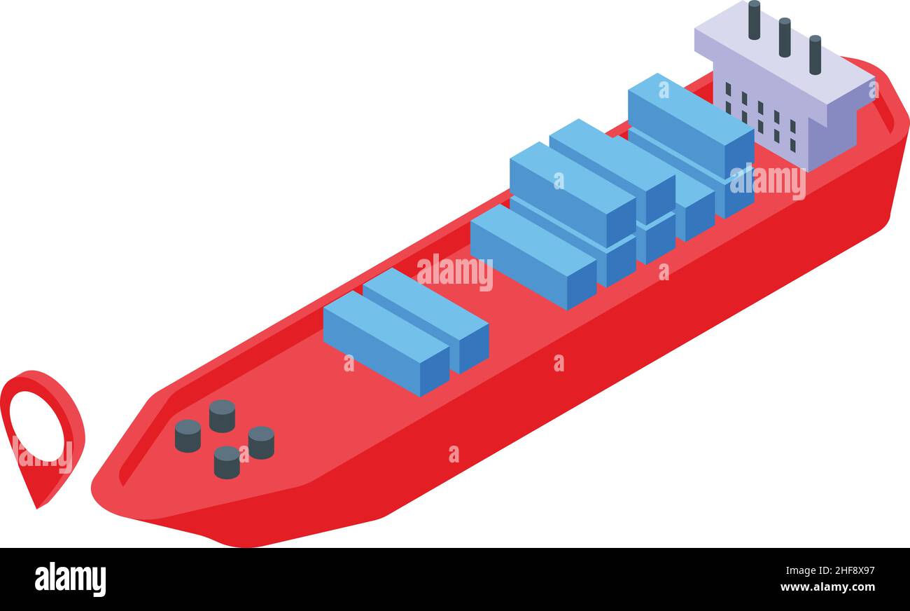 Logistics ship icon isometric vector. Consumer product. Legal company ...
