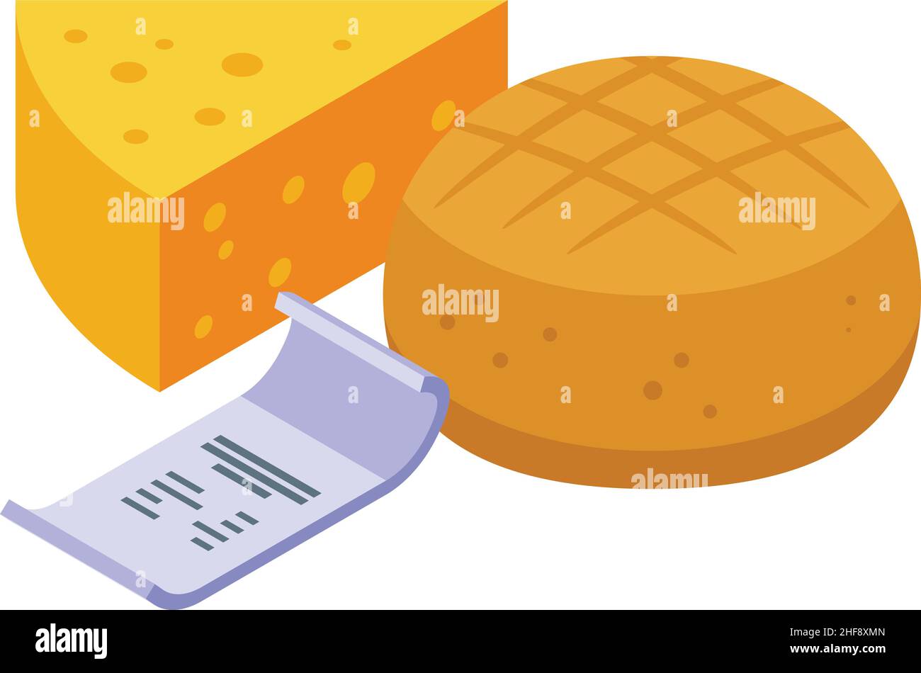 Food control icon isometric vector. Regulation product. Trade rule ...