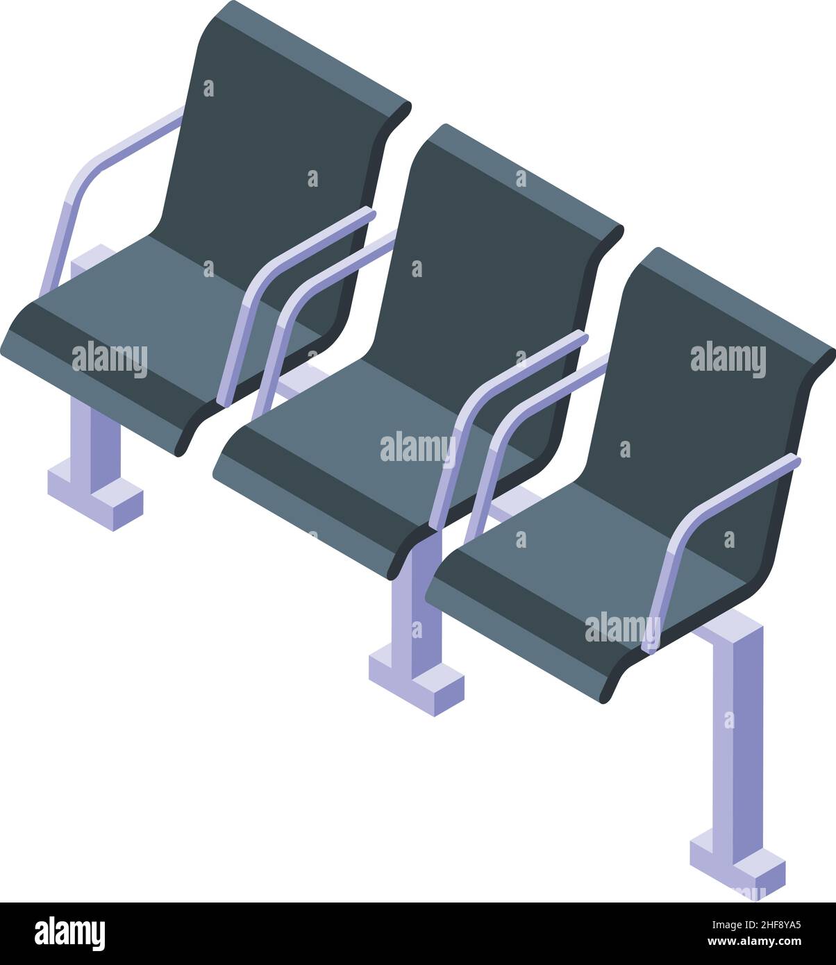 Metro chair icon isometric vector. Subway train. Station platform Stock ...