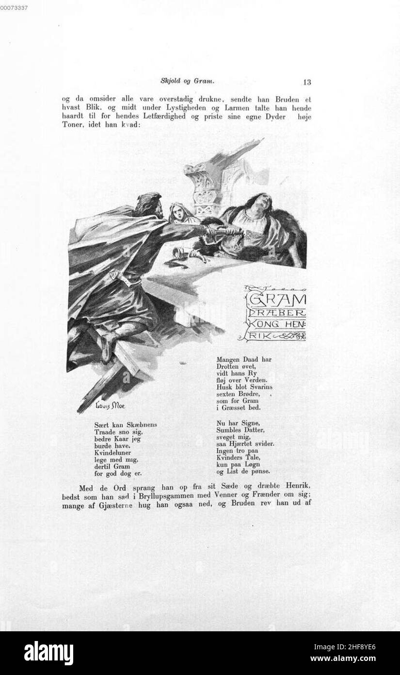 Saxo Grammaticus - Frederik Winkel Horn - Louis Moe (1898 Stock Photo ...