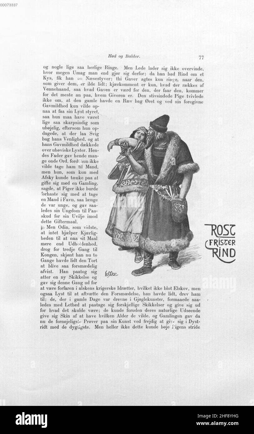 Saxo Grammaticus - Frederik Winkel Horn - Louis Moe (1898 Stock Photo ...