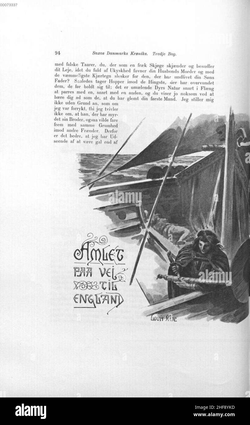 Saxo Grammaticus - Frederik Winkel Horn - Louis Moe (1898 Stock Photo ...