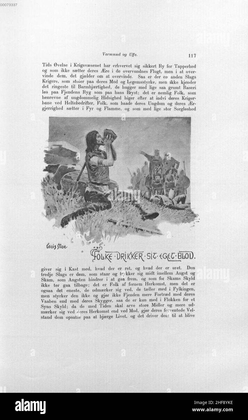 Saxo Grammaticus - Frederik Winkel Horn - Louis Moe (1898 Stock Photo ...