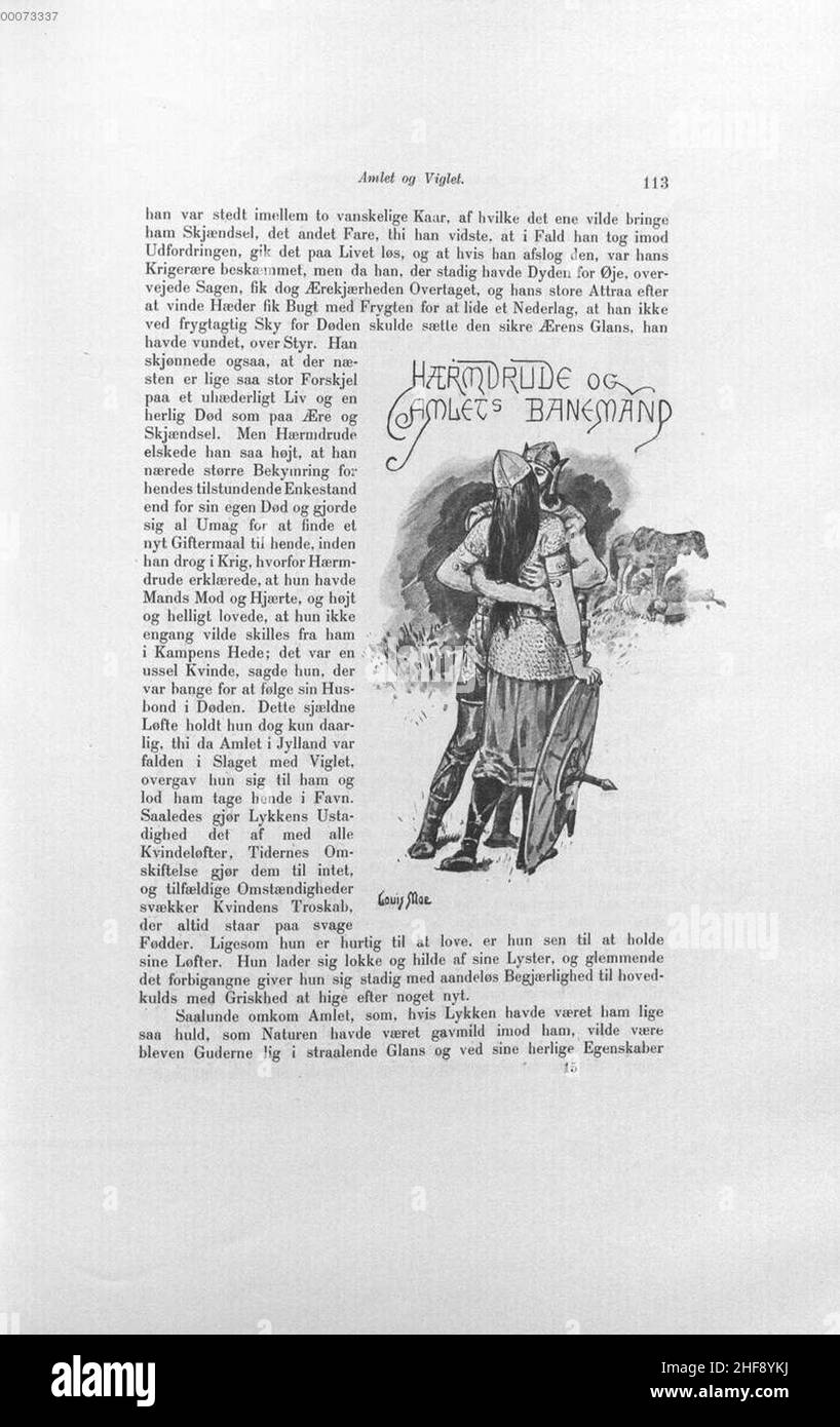 Saxo Grammaticus - Frederik Winkel Horn - Louis Moe (1898 Stock Photo ...