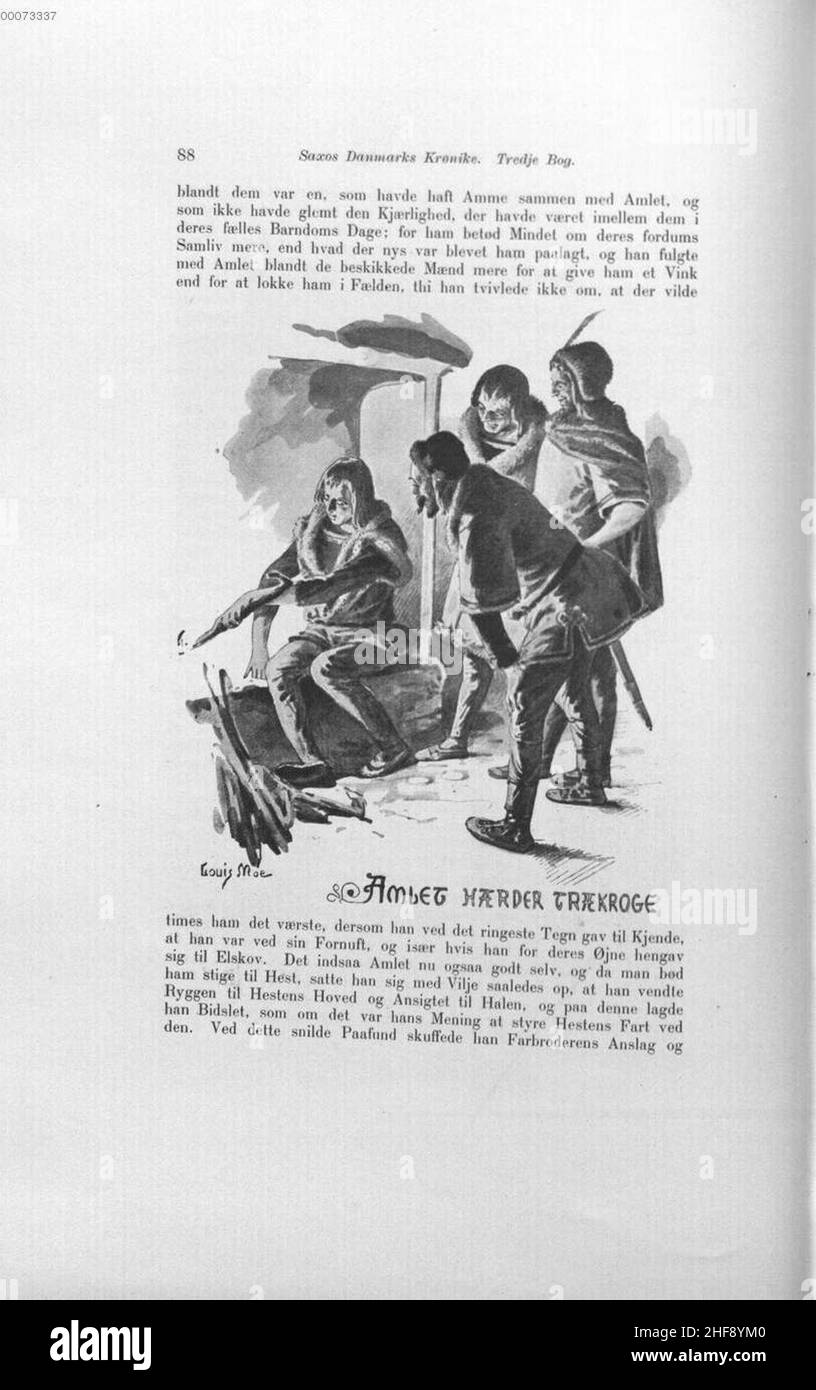 Saxo Grammaticus - Frederik Winkel Horn - Louis Moe (1898 Stock Photo ...