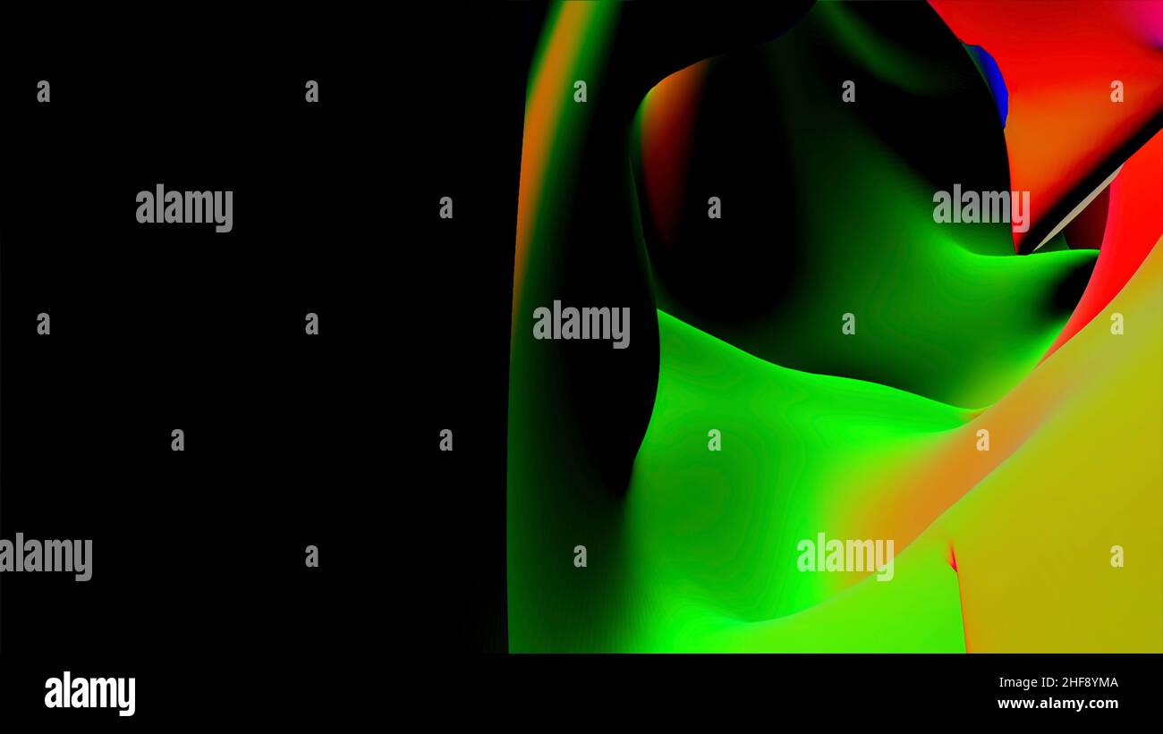 Looping blue neon structure. Colorful Abstract Turtle Shell Fluid Cells ...