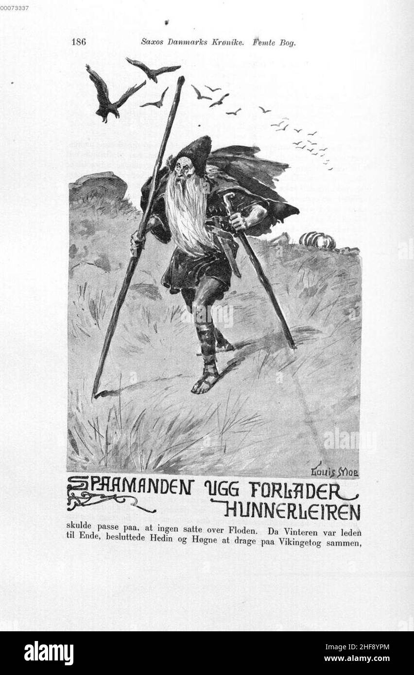 Saxo Grammaticus - Frederik Winkel Horn - Louis Moe (1898 Stock Photo ...