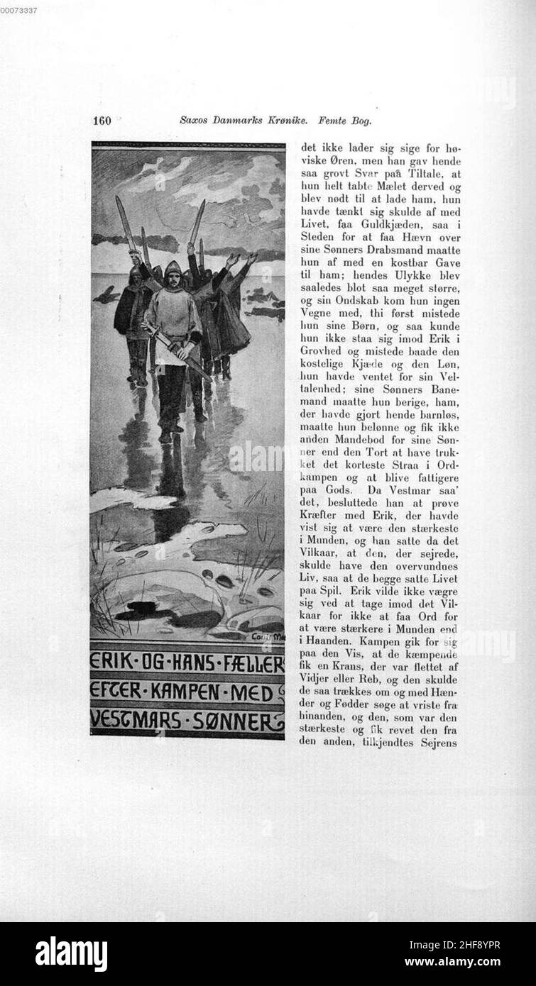 Saxo Grammaticus - Frederik Winkel Horn - Louis Moe (1898 Stock Photo ...