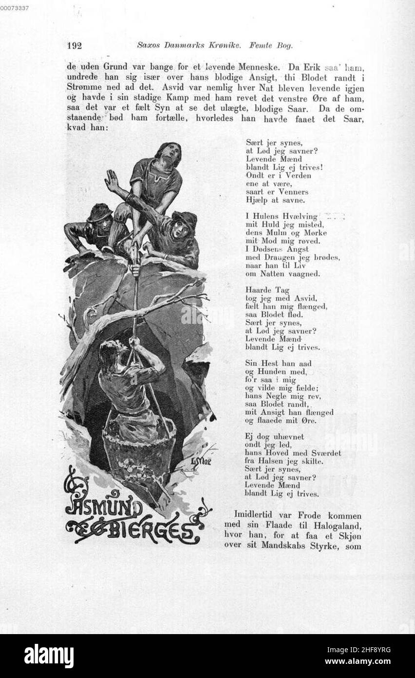 Saxo Grammaticus - Frederik Winkel Horn - Louis Moe (1898 Stock Photo ...