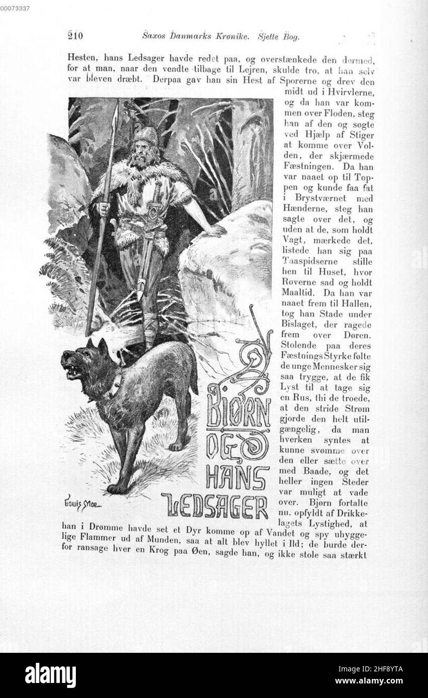 Saxo Grammaticus - Frederik Winkel Horn - Louis Moe (1898 Stock Photo ...