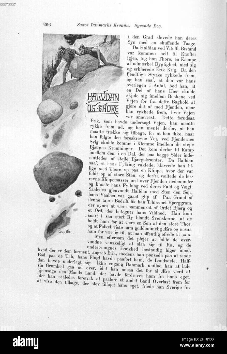 Saxo Grammaticus - Frederik Winkel Horn - Louis Moe (1898 Stock Photo ...