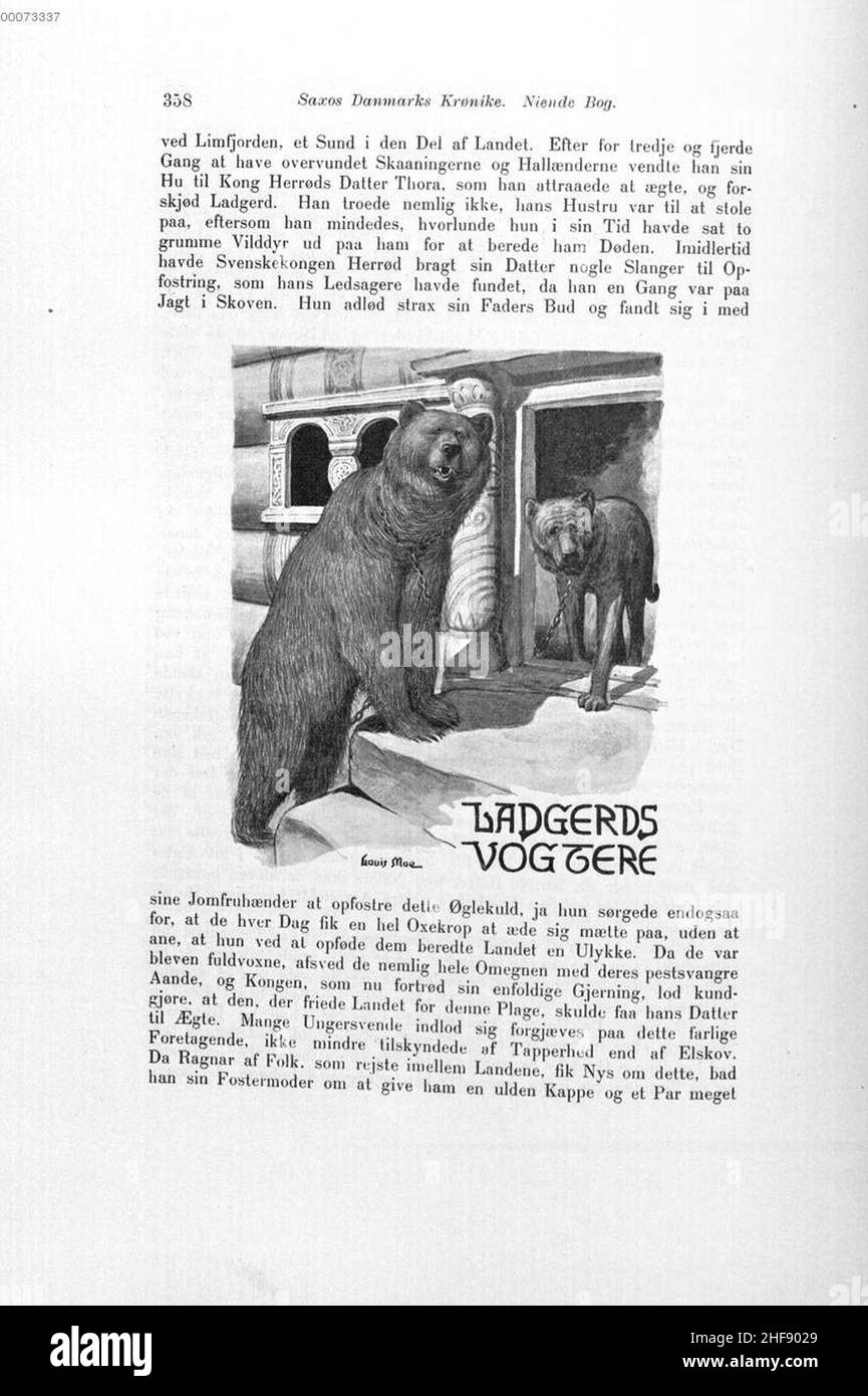 Saxo Grammaticus - Frederik Winkel Horn - Louis Moe (1898 Stock Photo ...