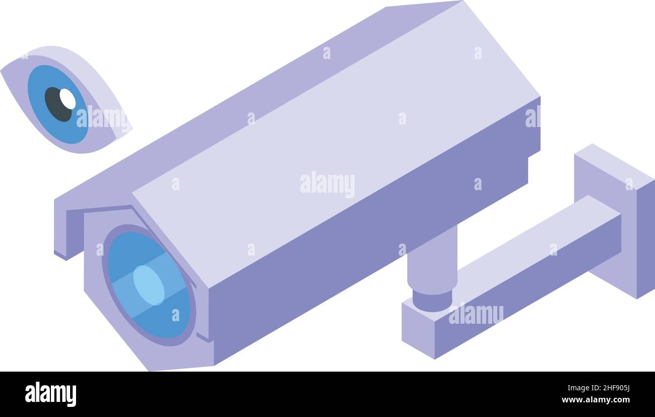 Road traffic camera icon isometric vector. Car drive. Smart sensor ...