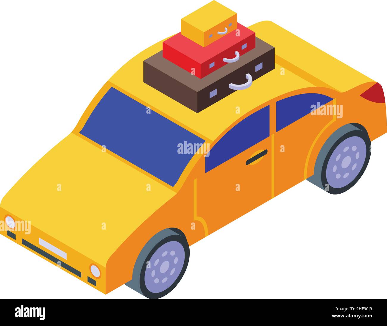 Family car travel icon isometric vector. Road trip. Vacation drive ...