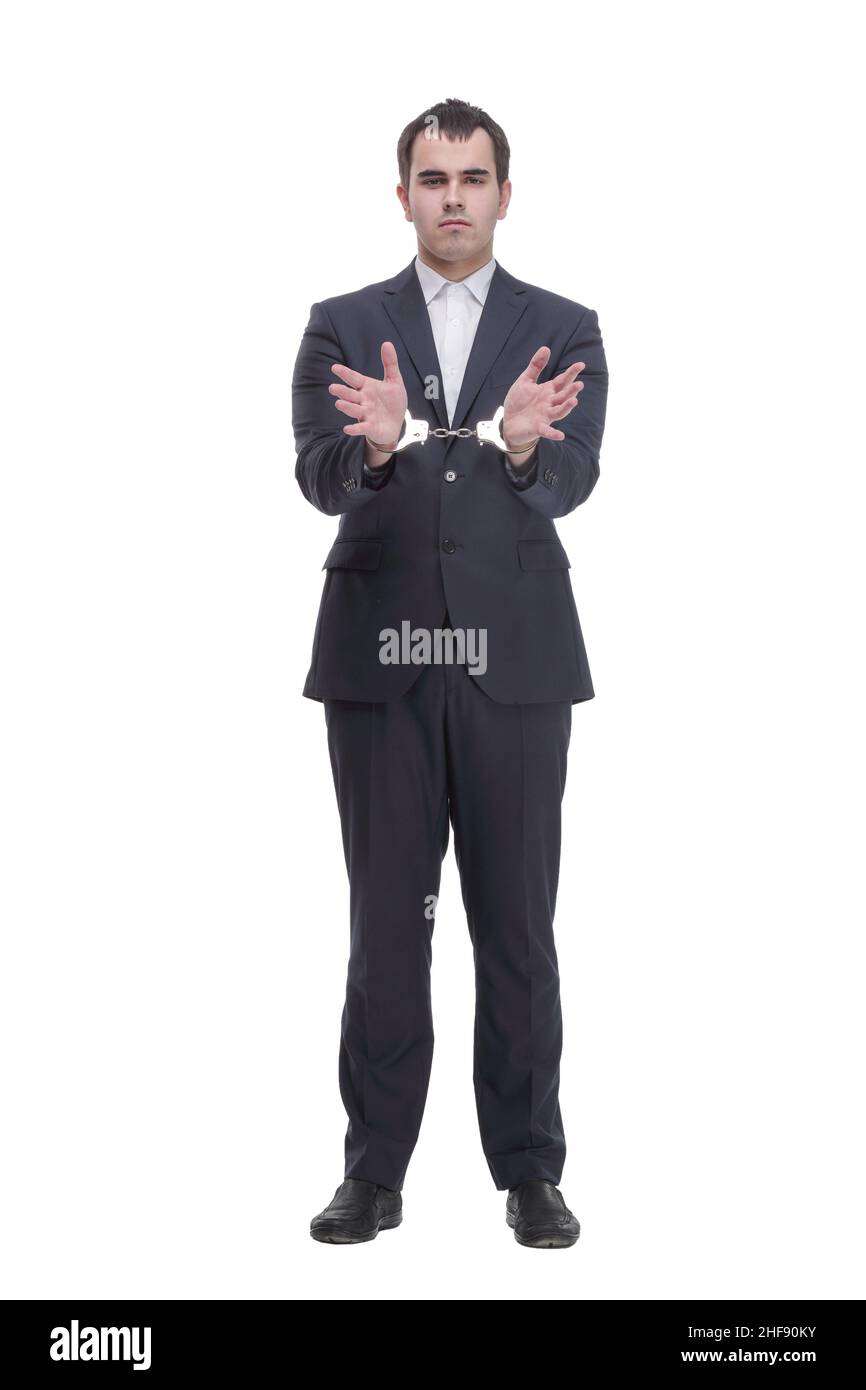 Man in suit handcuffs hi-res stock photography and images - Alamy