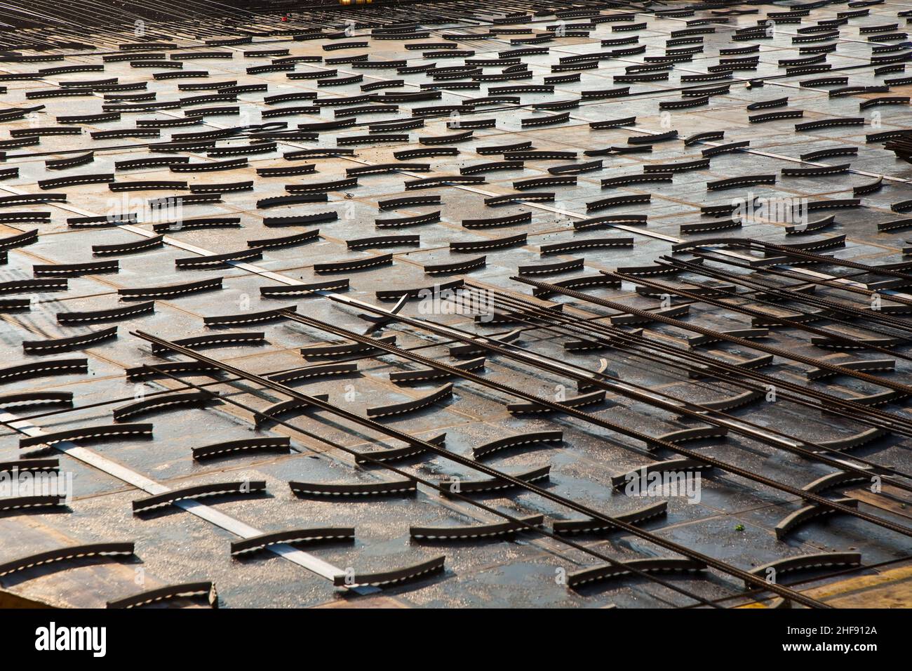 Armoring at the building site to stabilize the fundament Stock Photo ...