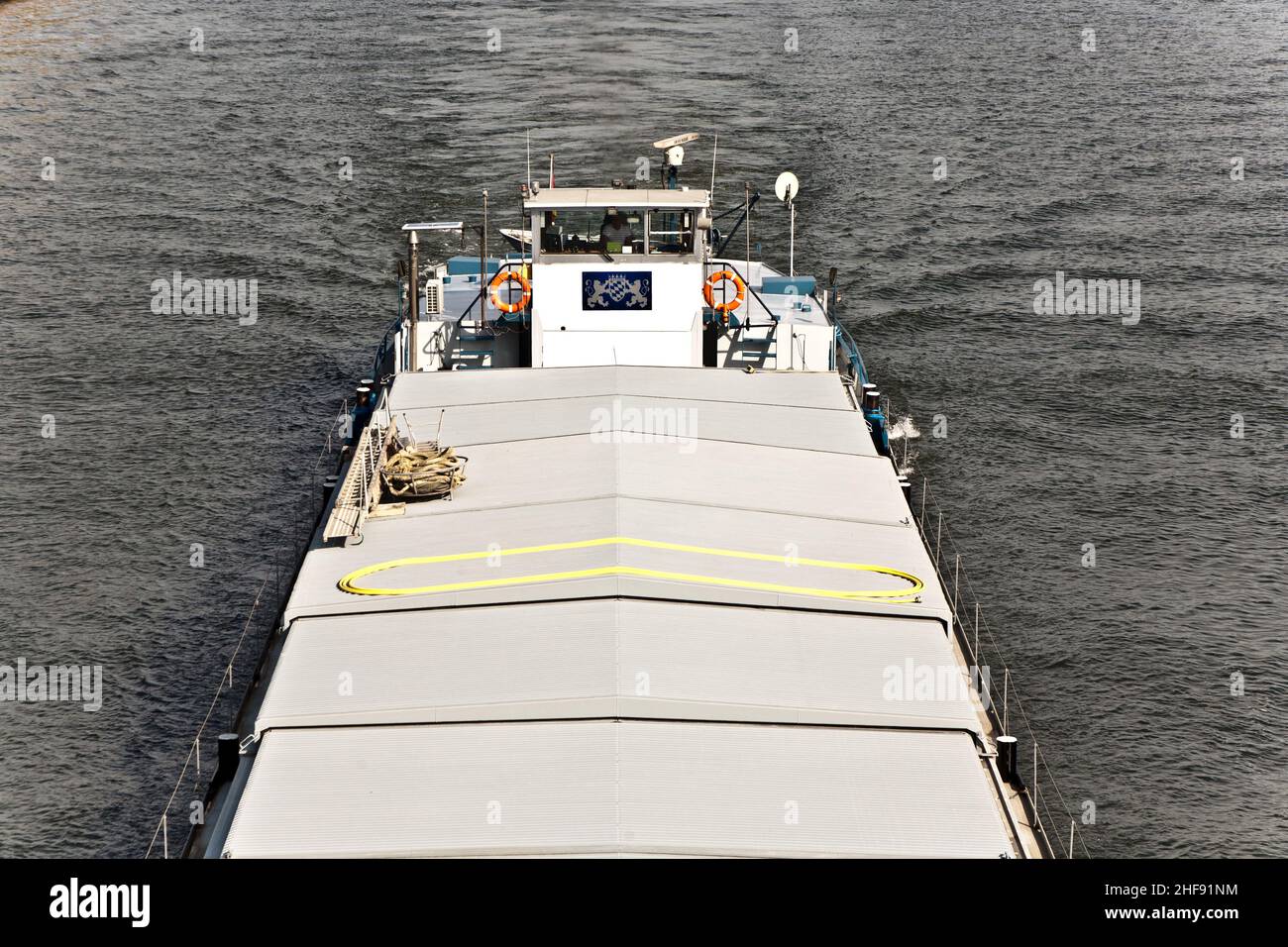 Freight ship on river Main direction Mainz Stock Photo - Alamy